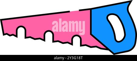 wet wood saw color icon vector illustration Stock Vector Image & Art ...