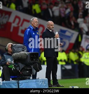 Scotland head coach Steve Clarke speaks to the media after the FIFA ...