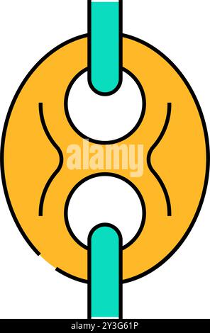 puffed mariner chain color icon vector illustration Stock Vector Image ...