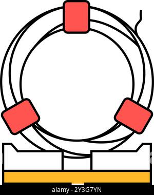 wire steel production color icon vector. wire steel production sign ...