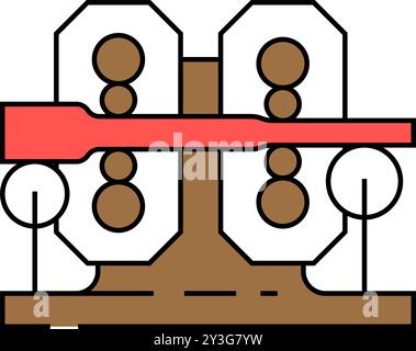 cold rolling steel production color icon vector. cold rolling steel ...