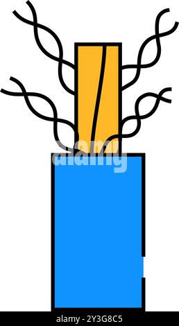 twisted pair cable color icon vector illustration Stock Vector Image ...