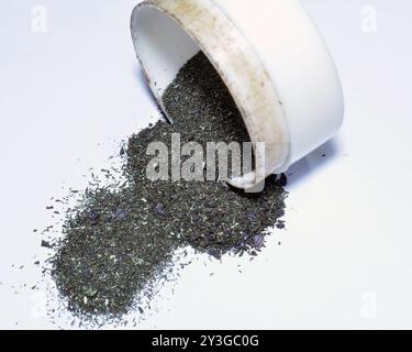 Potassium Permanganate Crystals isolated on white background Stock ...