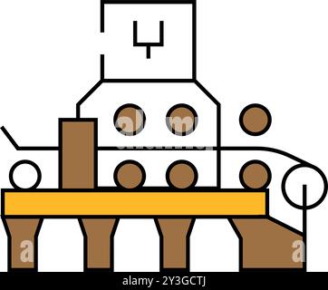 hot strip mill steel production color icon vector. hot strip mill steel ...