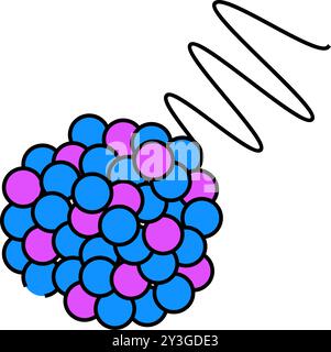 gamma rays nuclear energy icon doodle illustration Stock Vector Image ...