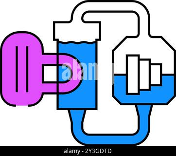 pressurized water reactor nuclear energy glyph icon vector illustration ...