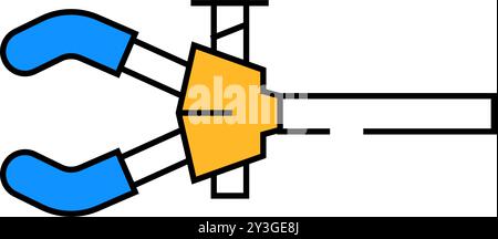 extension clamps chemical glassware lab line icon vector illustration ...