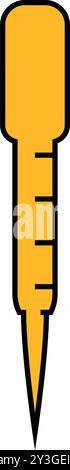 pasteur pipette chemical glassware lab line icon vector. pasteur ...