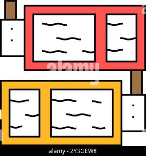 solvent extraction tanks copper color icon vector illustration Stock ...