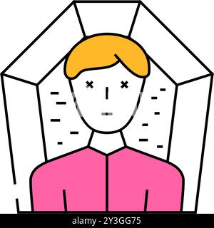 diligent family man icon color illustration Stock Vector Image & Art ...