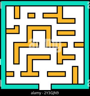 corn maze autumn icon color illustration Stock Vector Image & Art - Alamy