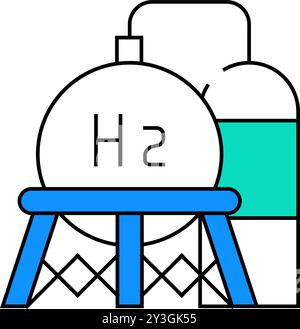 Hydrogen storage tank. Hydrogen production process, eco natural ...