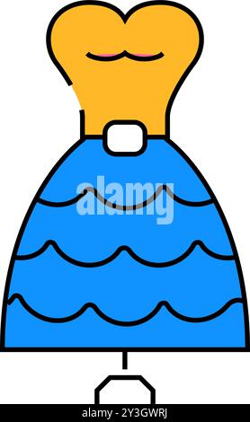 dress garment bridal shop color icon vector. dress garment bridal shop ...