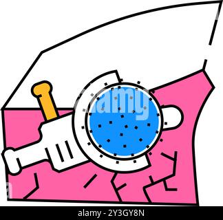 removing scratches color icon vector. removing scratches sign. isolated ...