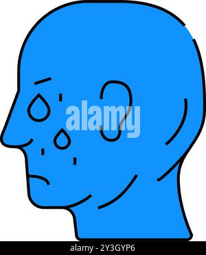 tears problem color icon vector. tears problem sign. isolated symbol ...