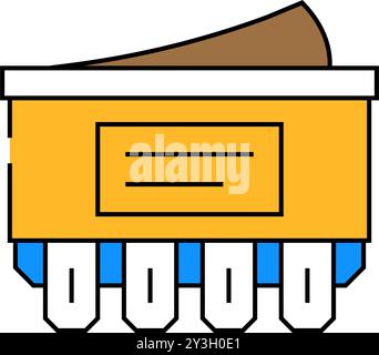 double pole single throw switch icon color illustration Stock Vector ...