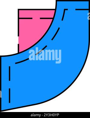 trouser pocket color icon vector. trouser pocket sign. isolated symbol ...