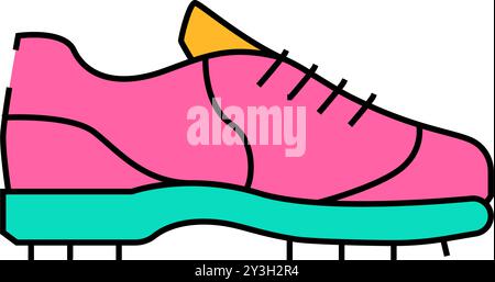 shoes cricket player footwear icon doodle illustration Stock Vector ...