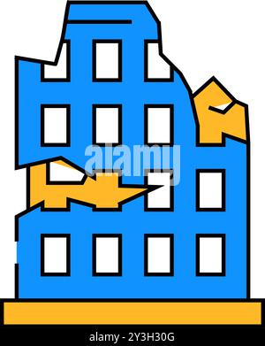 ruined house icon color illustration Stock Vector Image & Art - Alamy