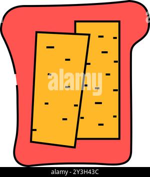 Butter, food, cheese, milky Color with Background vector icon which can ...