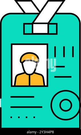 certificate license for work color icon vector illustration Stock ...