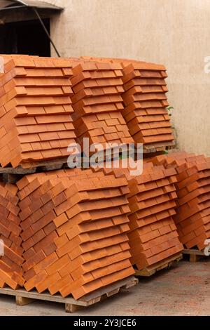 Stacked bricks for construction. Architecture Stock Photo - Alamy