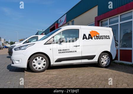 Ford Transit AA van brand logo driver in yellow breakdown commercial ...