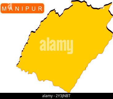 Manipur map of Indian state. Manipur map vector illustration. Manipur ...