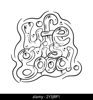 Take a look at this handy vector of life is good quote lettering, hand ...