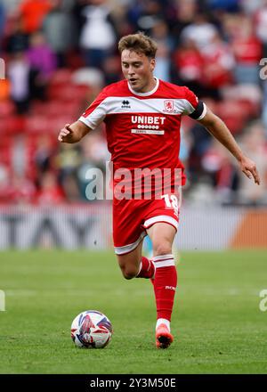 Aidan Morris of Middlesbrough in action during the Sky Bet Championship ...