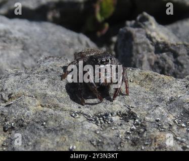 Marbled Purple Jumping Spider (Phidippus purpuratus Stock Photo - Alamy