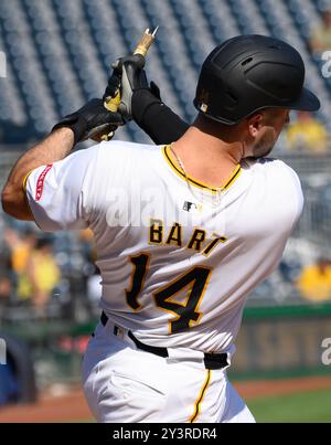 Pittsburgh Pirates catcher Joey Bart warms up before a spring training ...