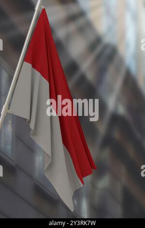 Official flag of Principality of Monaco Stock Photo - Alamy