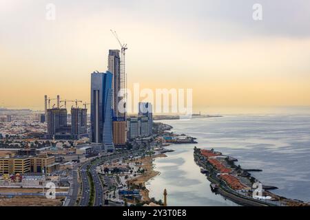 Jeddah skyline - Arial View - Jeddah city Saudi Arabia Stock Photo - Alamy