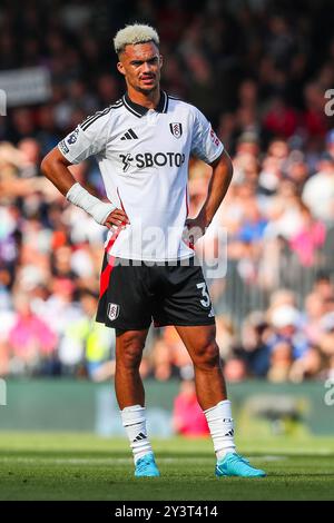 Antonee Robinson of Fulham looks on during the Premier League match ...
