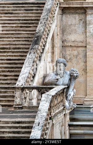 Statue of Roman god reclining Stock Photo - Alamy