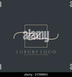 luxury initial CX logo initials signature handwriting monogram isolated ...