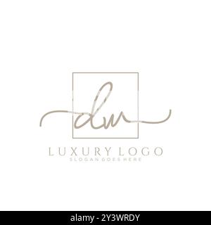 DW Initial handwriting logo design Stock Vector Image & Art - Alamy