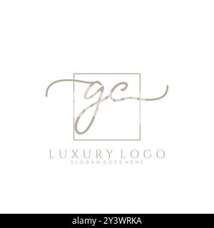 Initial GC Script Letter Logo Creative Typography Vector Template ...