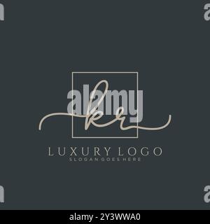 KR Initial handwriting logo design Stock Vector Image & Art - Alamy