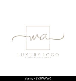 WA Initial handwriting logo design Stock Vector Image & Art - Alamy