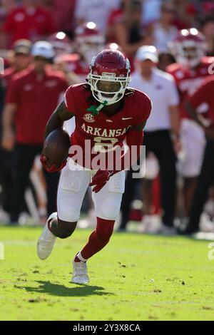 Arkansas wide receiver Andrew Armstrong (WO01) poses for a portrait at ...