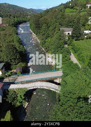 The Historical Caglayan Bridge in Findikli, Rize, Turkey was built ...