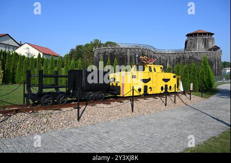 A Diesel engined loco used on a narrow gauge railway underground in a ...