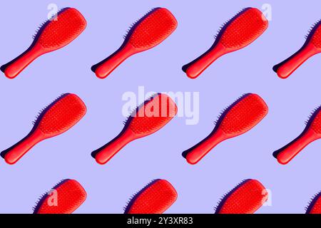 Contemporary art collage. Cheerful stylish couple walking on frying pan ...