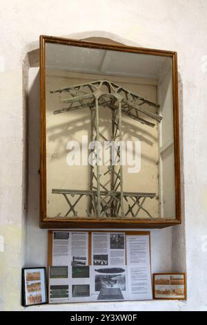 Remains of metal frame of German Zeppelin L48, Theberton Stock Photo ...