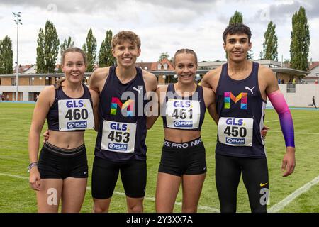 Mia Louisa Schmitz (GER/USC Mainz) beim Zieleinlauf; B&S Kurpfalz Gala am 24.05.2025 im Sepp ...