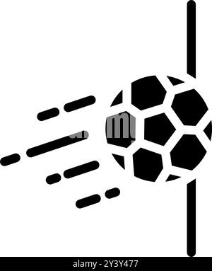 Soccer ball line and solid icon. Football ball outline style pictogram ...