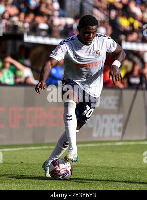 Coventry City's Ephron Mason-Clark (centre) celebrates scoring their ...