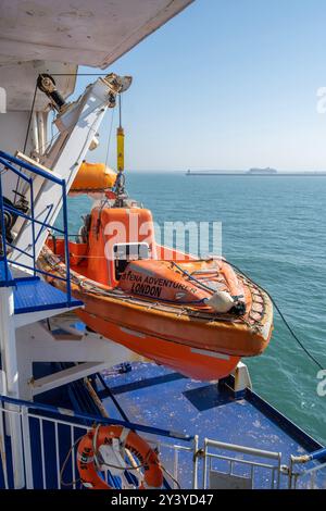 P & O Ferry Life Boat and Evacuation Safety Notices, Larne, United ...